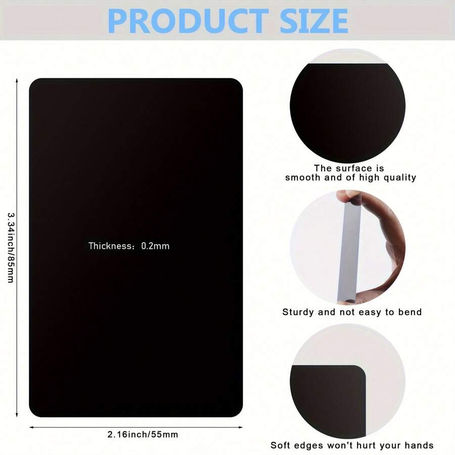 200pcs Multi-Color Metal Engraving Blanks, Colored Aluminum Sheets For ...