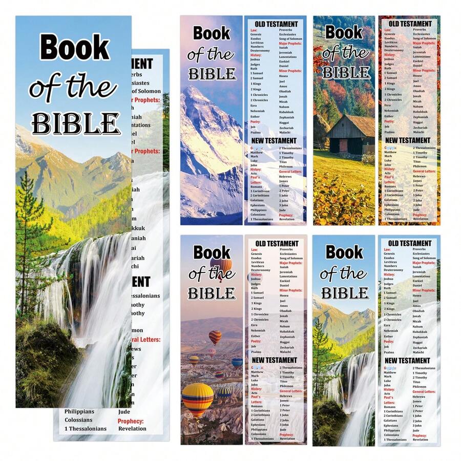 Books Of The Bible Bookmarkers Reading Christian Religious Bible Guide ...