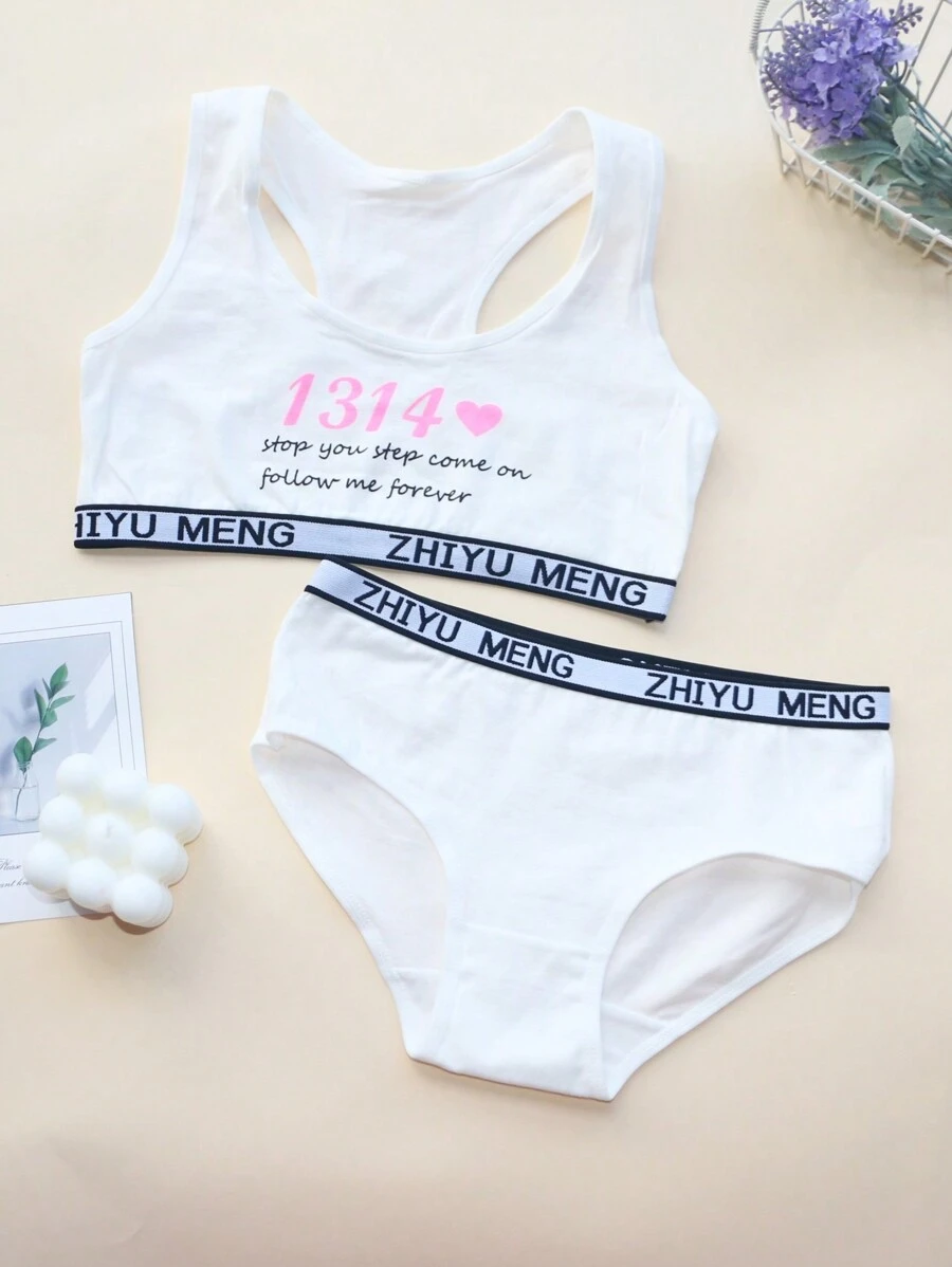 Set de sostén entrenador para adolescentes, conjunto de ropa interior y ...