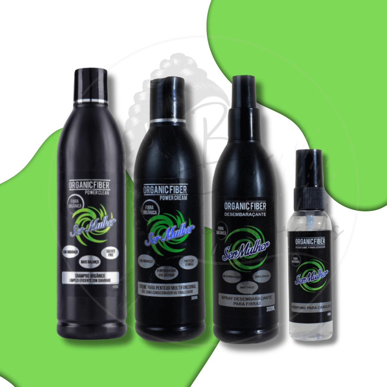 Kit Tratamento Fibra Orgânica (Creme Pentear e Perfume) Linha Organic ...