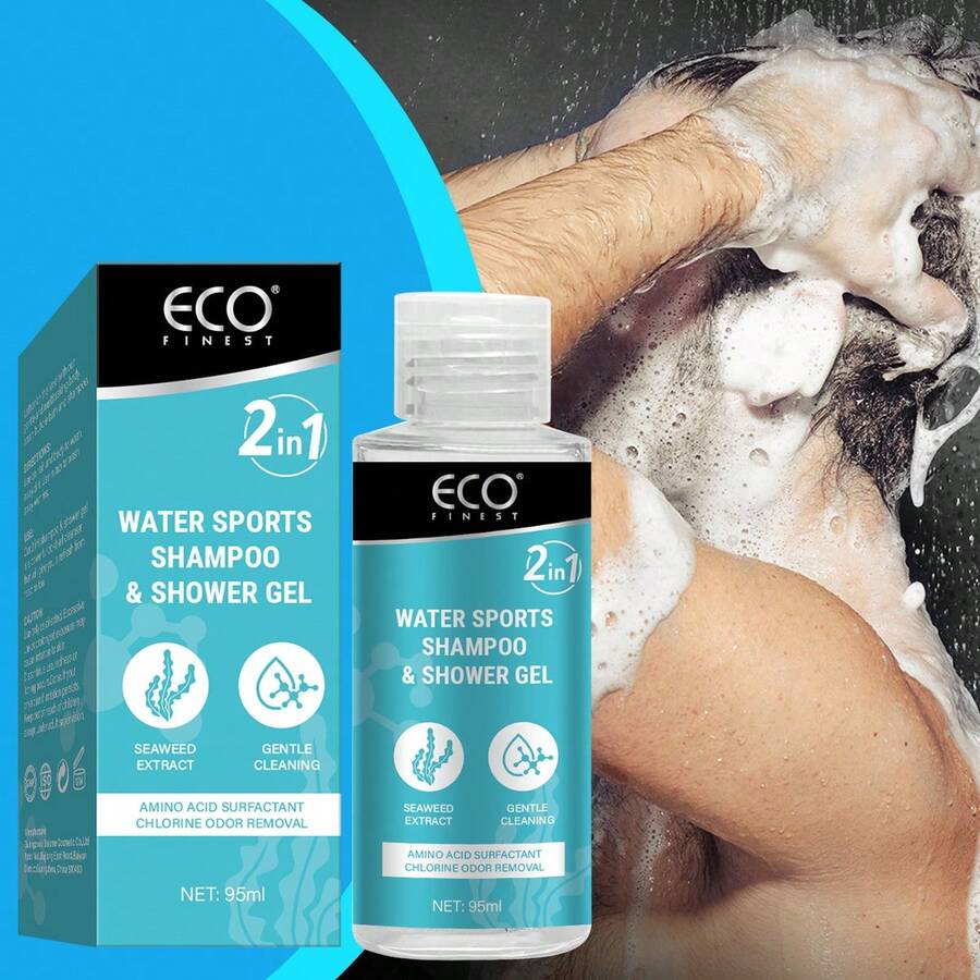 ECO FINEST 1PC 95ML 2-In-1 Men's Refreshing Shower Gel 2-In-1 Shower Gel, & Bubble Bath ...