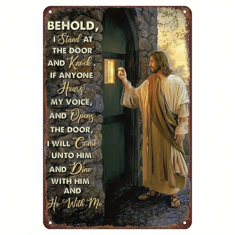 Vintage Biblical Scripture Metal Tin Sign - Weatherproof And Pre ...