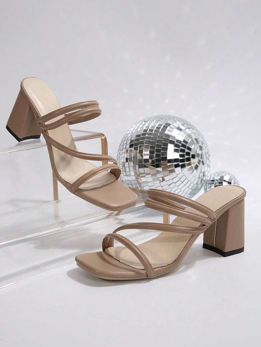 Sandales à talons hauts élégantes de style pour dame, semelle épaisse ...