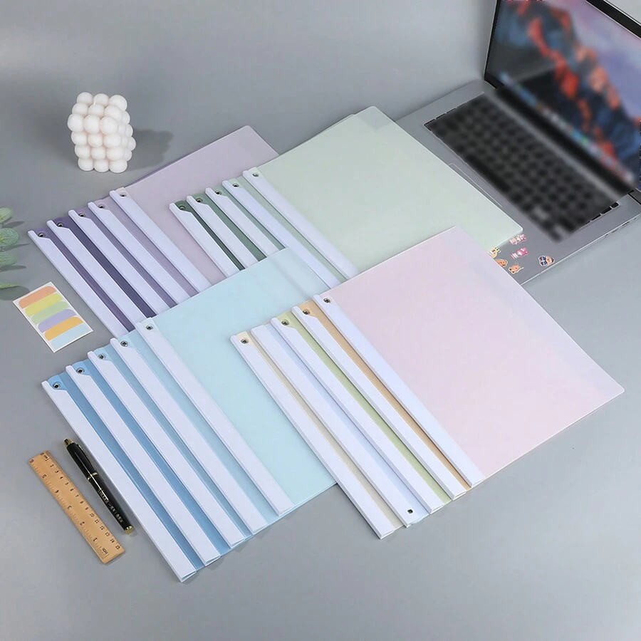 5 Packs - Basic Plastic Folders, Twist-Around Design, Pull-Out Folders ...