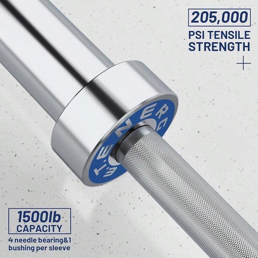 7ft Barbell Bar 45LB Load 1500-Lbs Capacity Available, For Gym Home ...