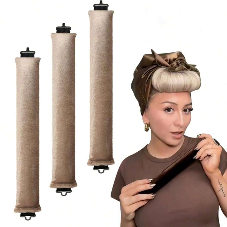 3pcs 2024 New Soft & Comfortable No-Heat Hair Wave Curling Rods, 3 ...