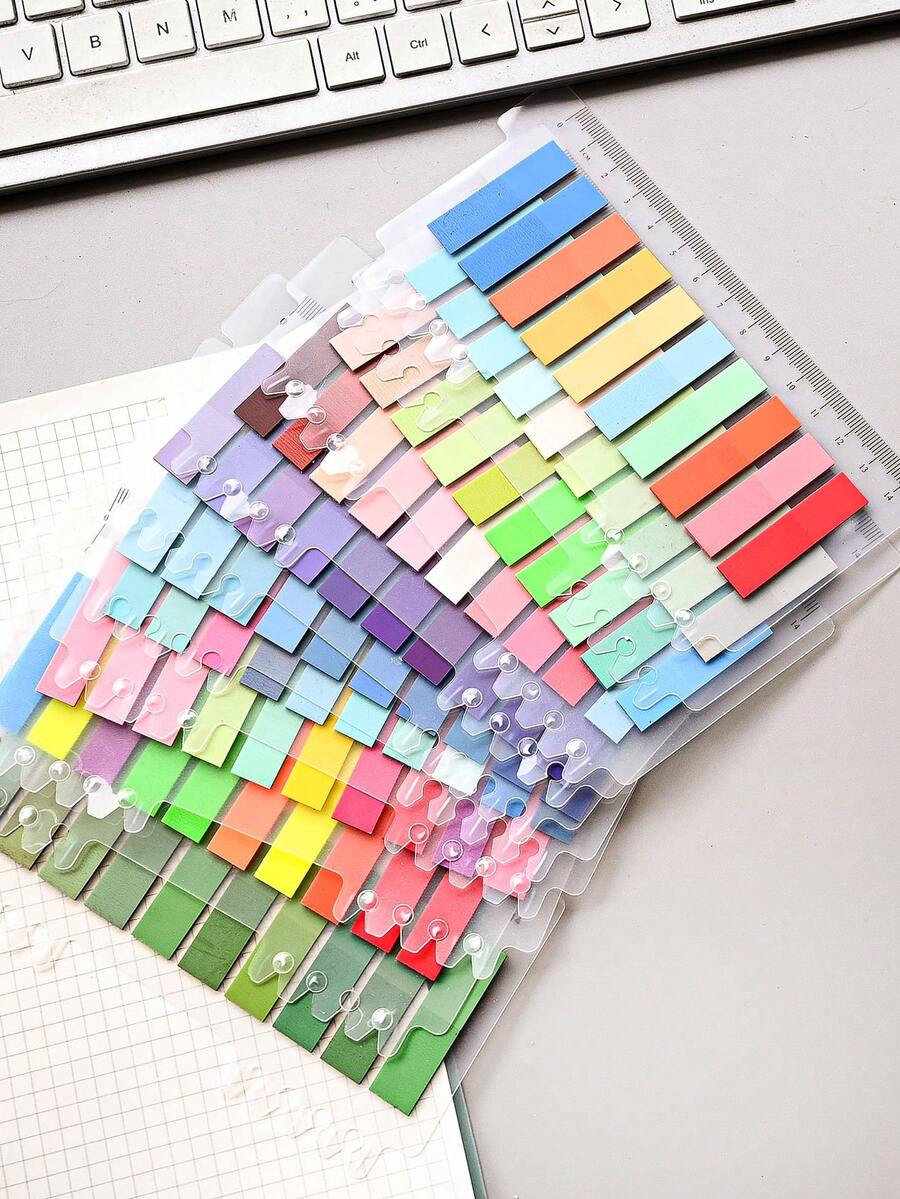 10 Types 1 Package PET Sticky Notes A Total Of 2000 Index Labels For ...