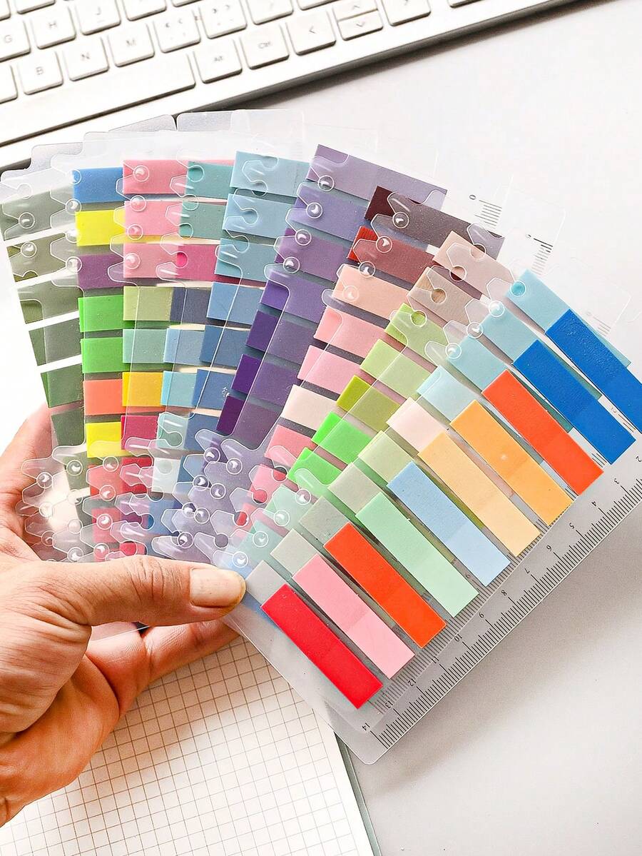 10 Types 1 Package PET Sticky Notes A Total Of 2000 Index Labels For ...