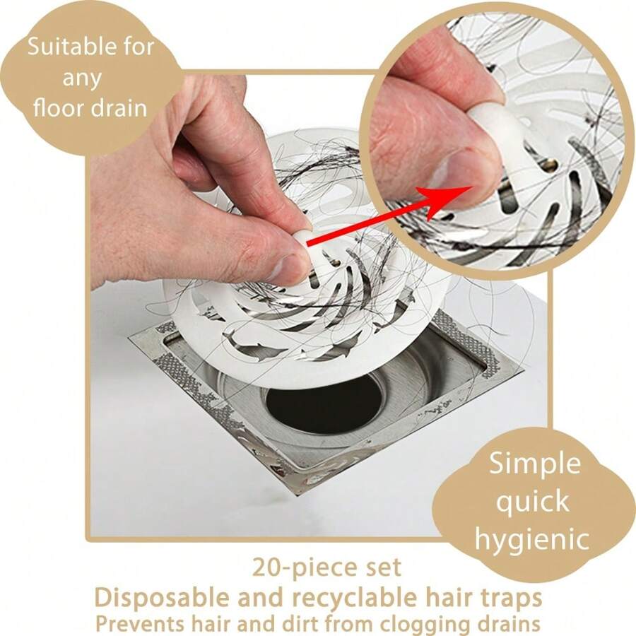 Desechables y trampas de pelo para evitar que el pelo y la suciedad se ...