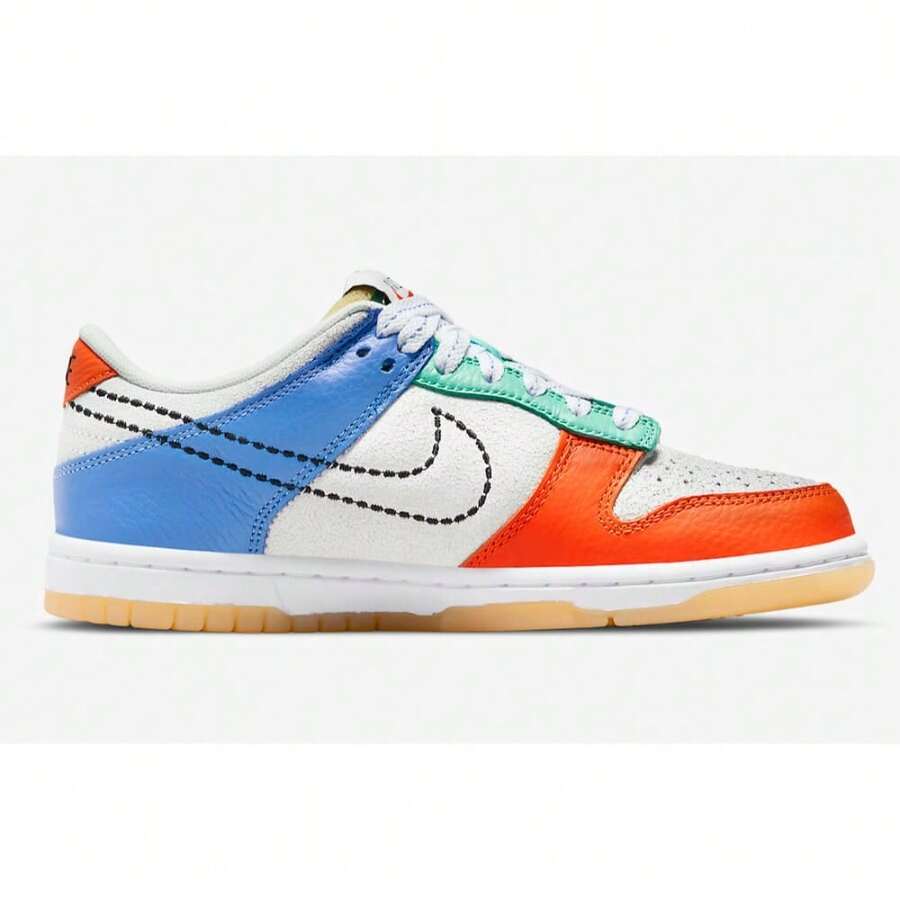 Nike Nike Dunk Low White/Black-Safety Orange DX3363-100 Grade-School ...