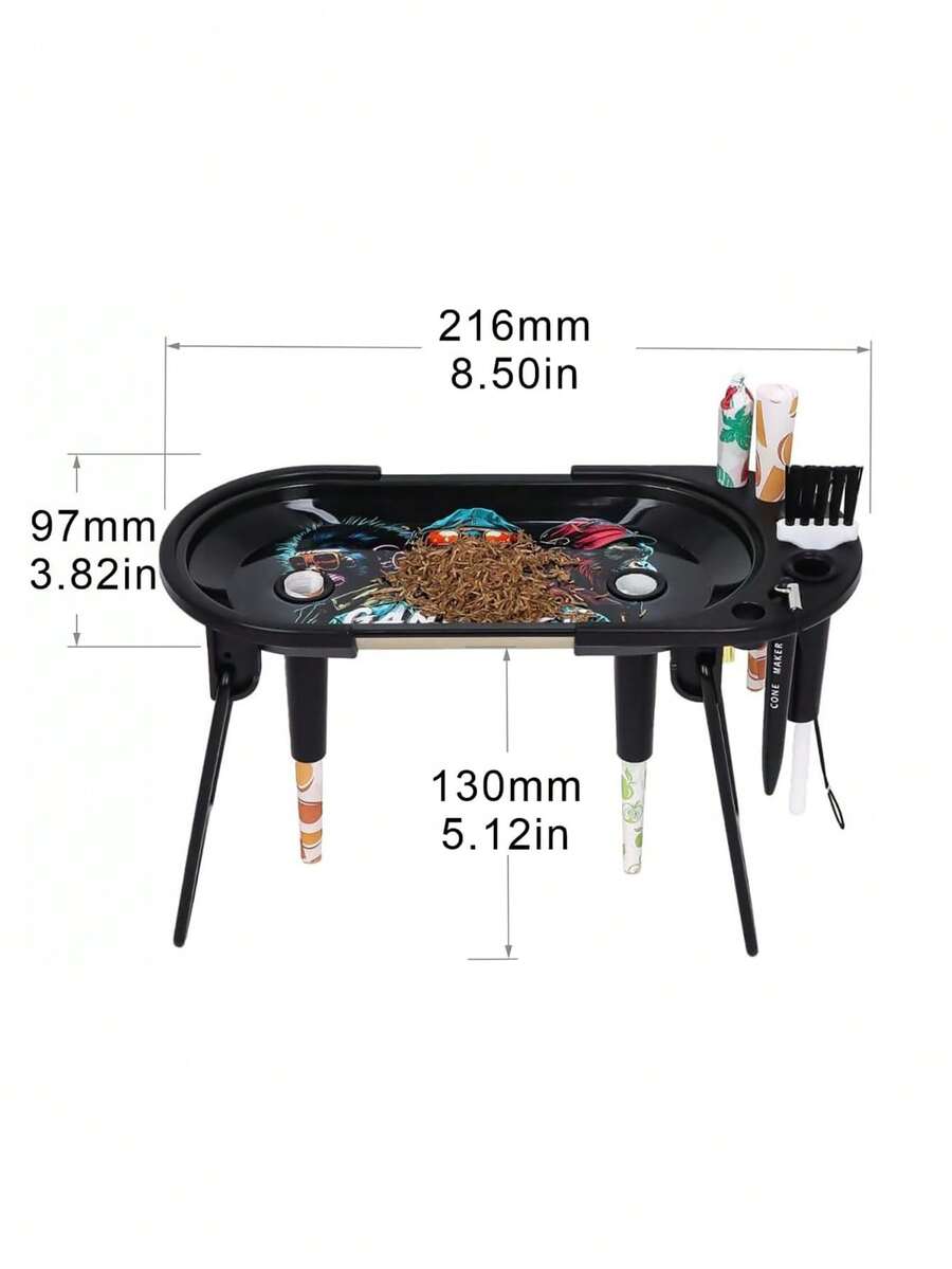 8-In-1, Set Of Rolling Trays With Cone Loader 8.5 X 4-Inch Folding ...