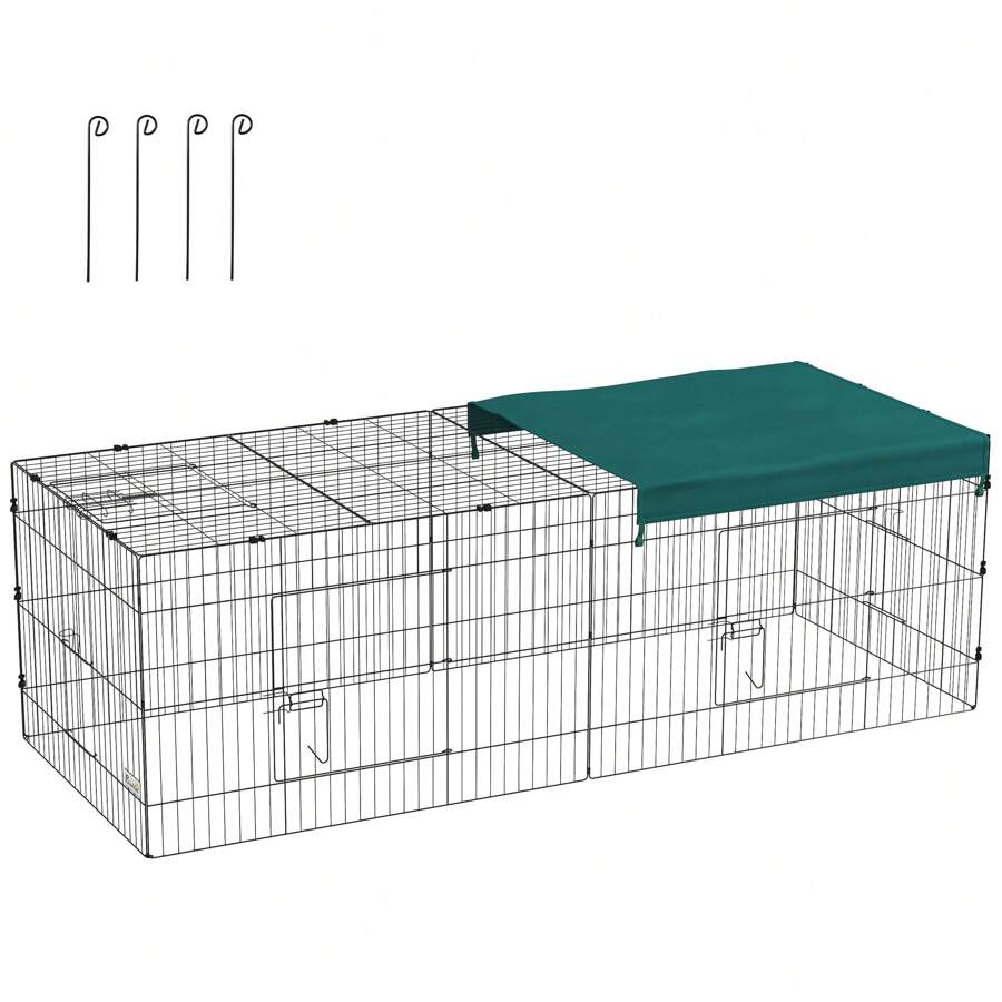 PawHut PawHut Small Animal Cage Steel Rodent Cage With Doors And Fabric ...
