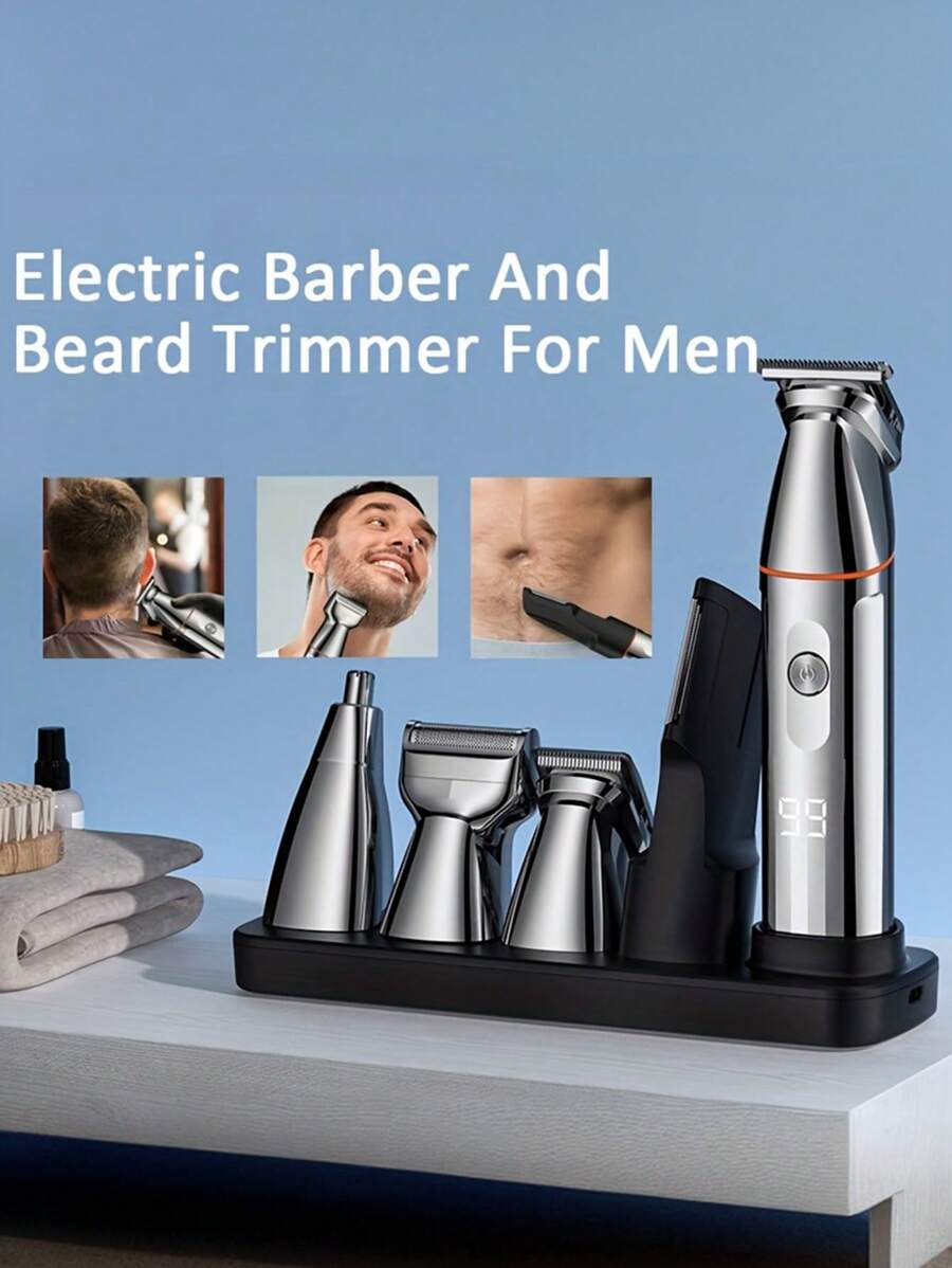 5-In-1 Electric Shaver Set, All-In-One Men Beard Trimmer, Nose & Body ...