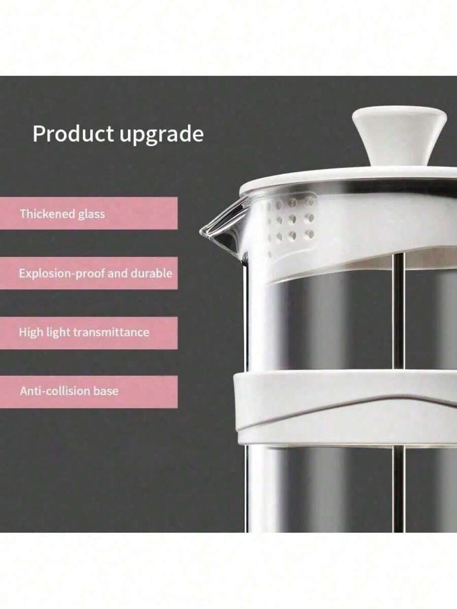 Portable Manual French Presses Pot Coffee Maker Hand Filter Pot Glass ...