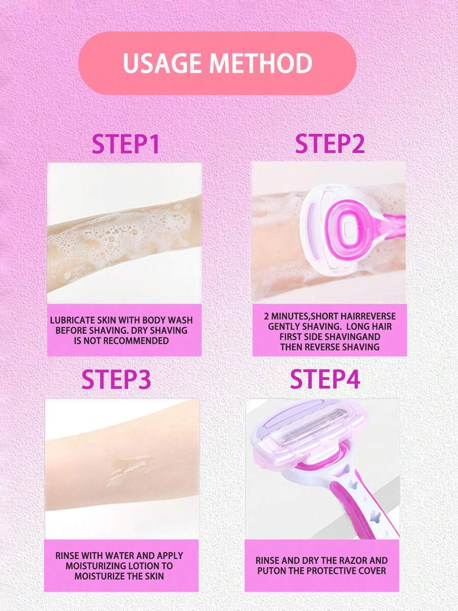 KAI 5-Blade Razor With Aloe Vera Moisturizing For Armpits, Privates ...