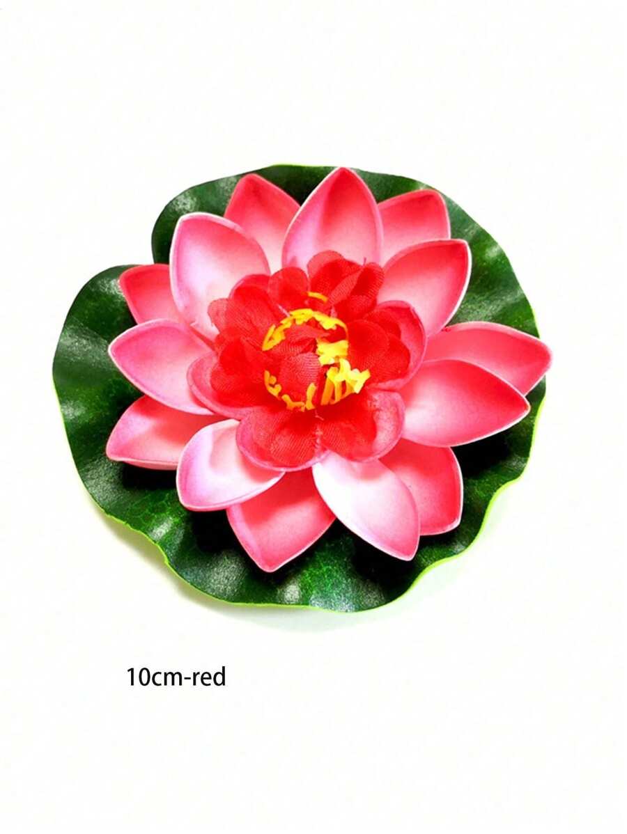 Artificial Floating Foam Lotus Flower With Water Lily Pad Lifelike Ornament Perfect For Home