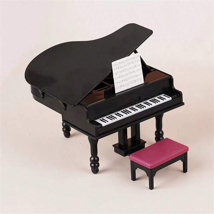 2pcs Mini Piano, Decoration House Miniature Piano, Musical Instrument ...