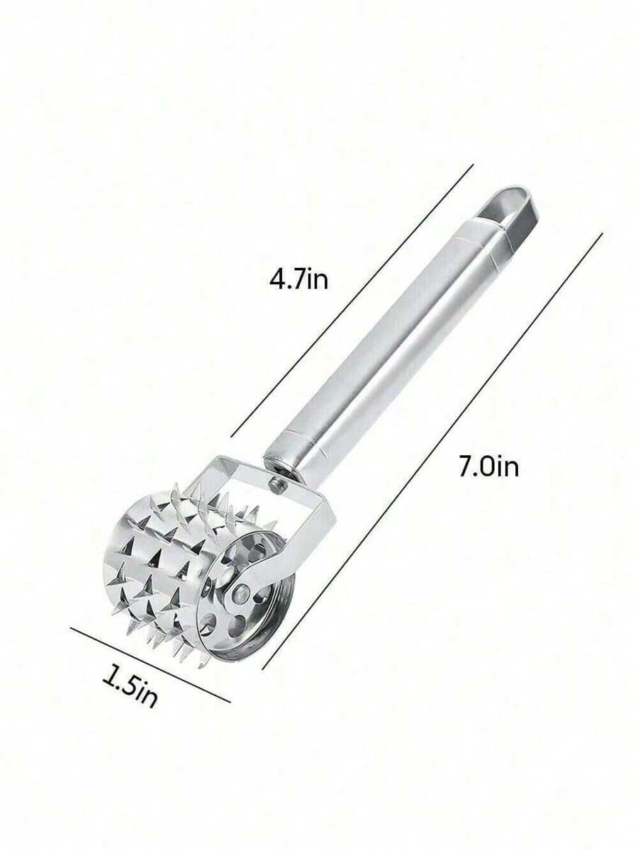 Stainless Steel Meat Tenderizer Roller Hammer Mallet For Steak Beef ...