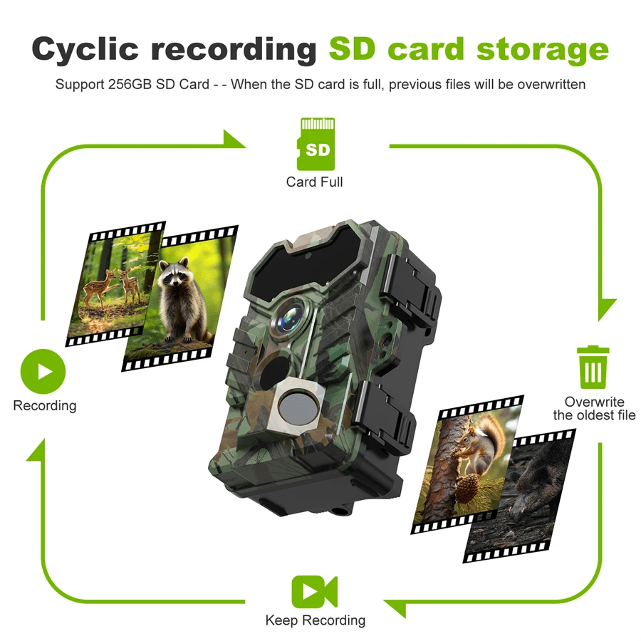 Low Power Hunting Trail Camera Night Vision Motion Activated Trigger ...