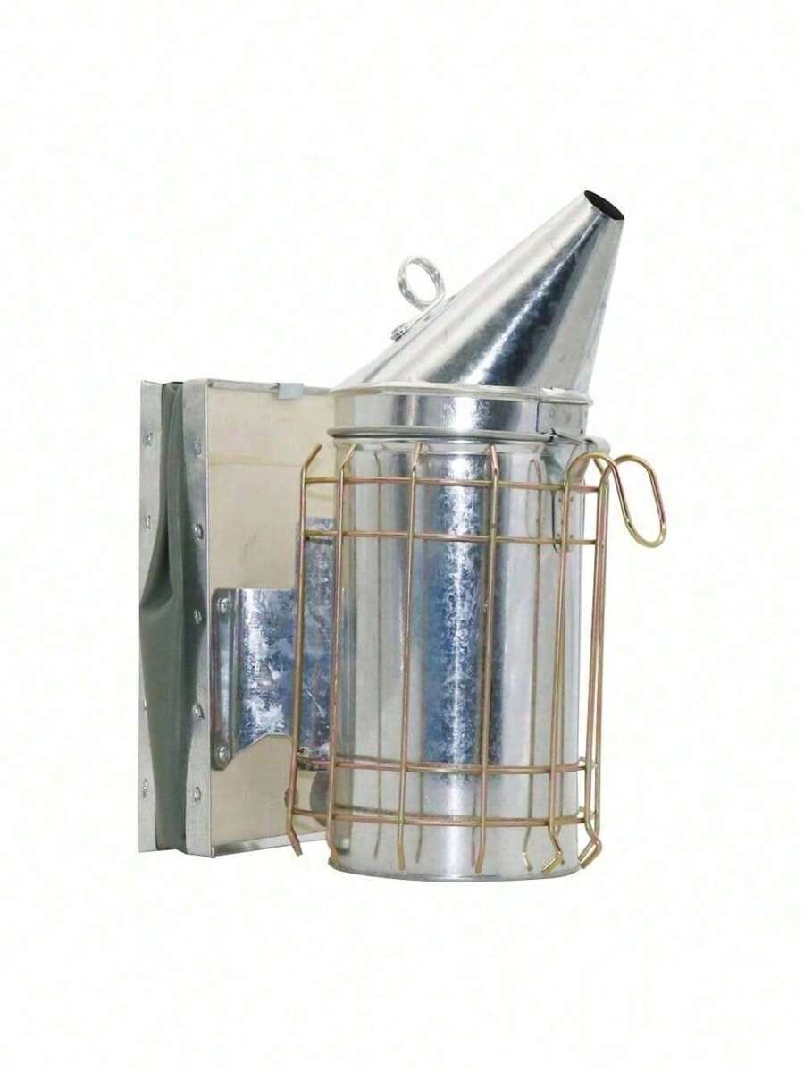 Bee Beekeeping Smoker Galvanized Sheet With Heat Shield Cowhide Bellows ...