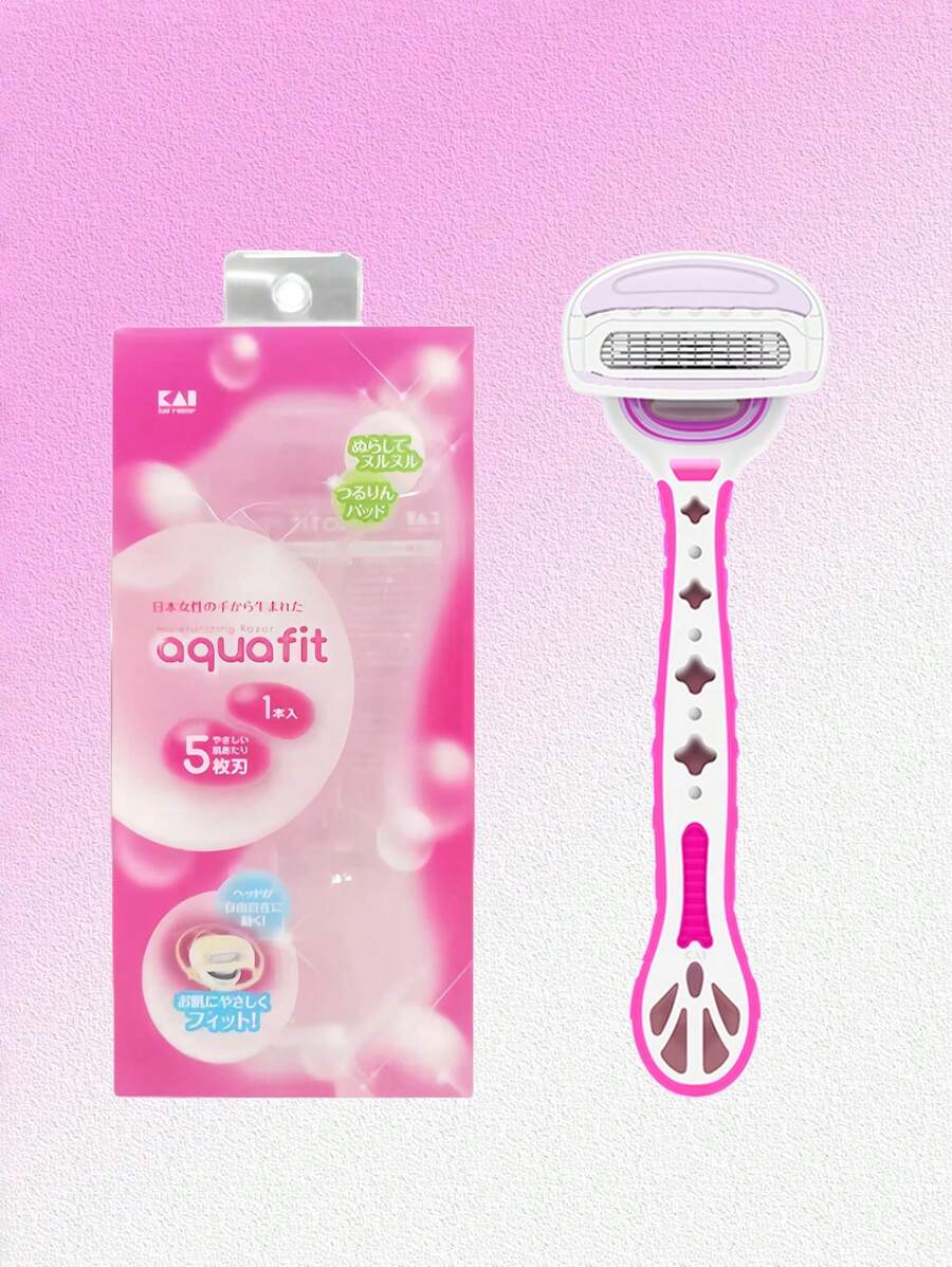 KAI 5-Blade Razor With Aloe Vera Moisturizing For Armpits, Privates ...