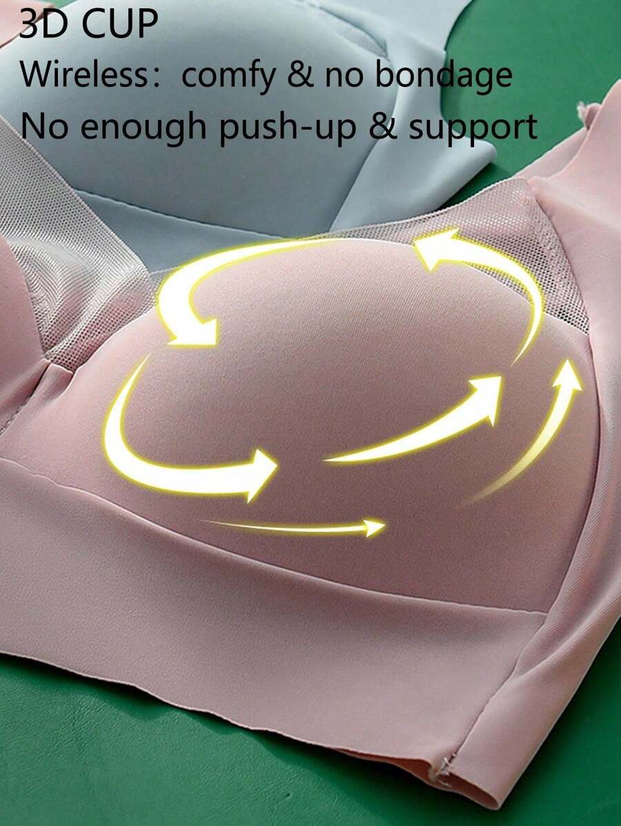 2pcs/Set Seamless Backless Bra For Women, Wire-Free Comfortable Basic ...