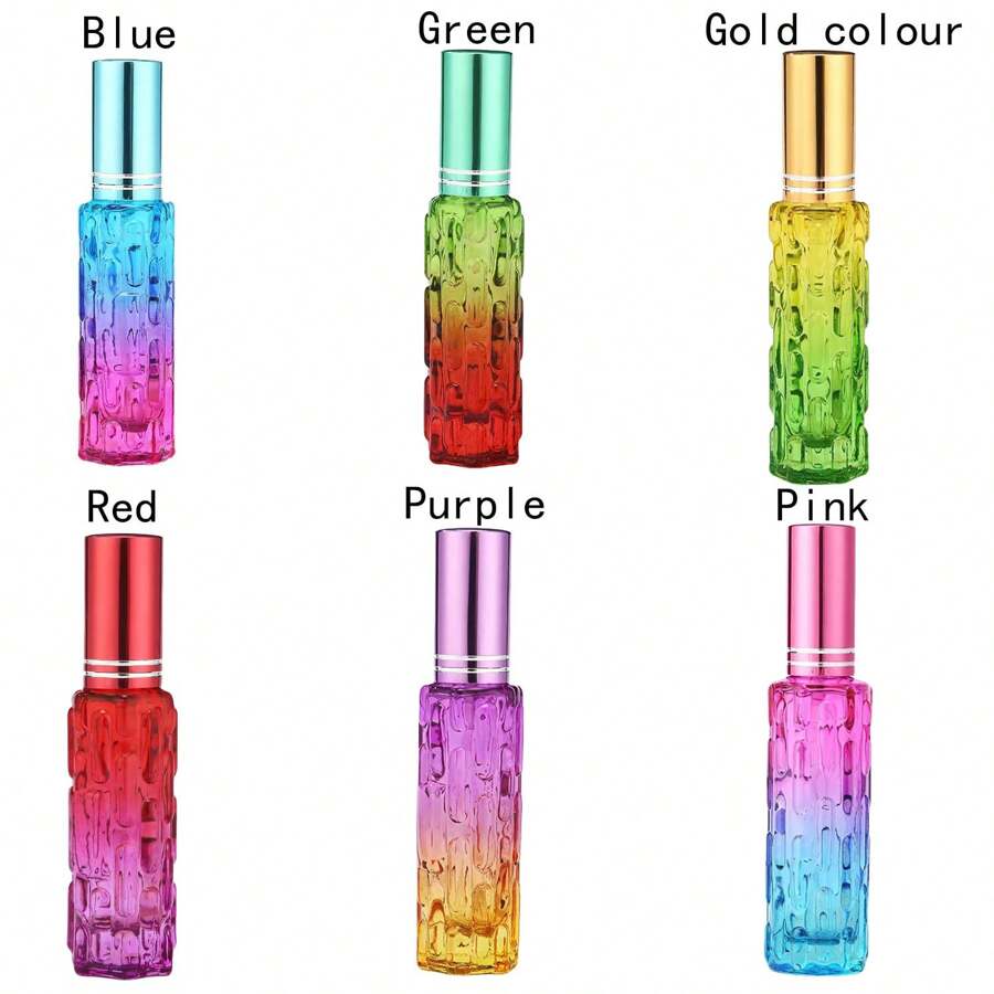 6/3/2/1pc Set Glass Gradient Color Refillable Perfume Bottles, Used For ...