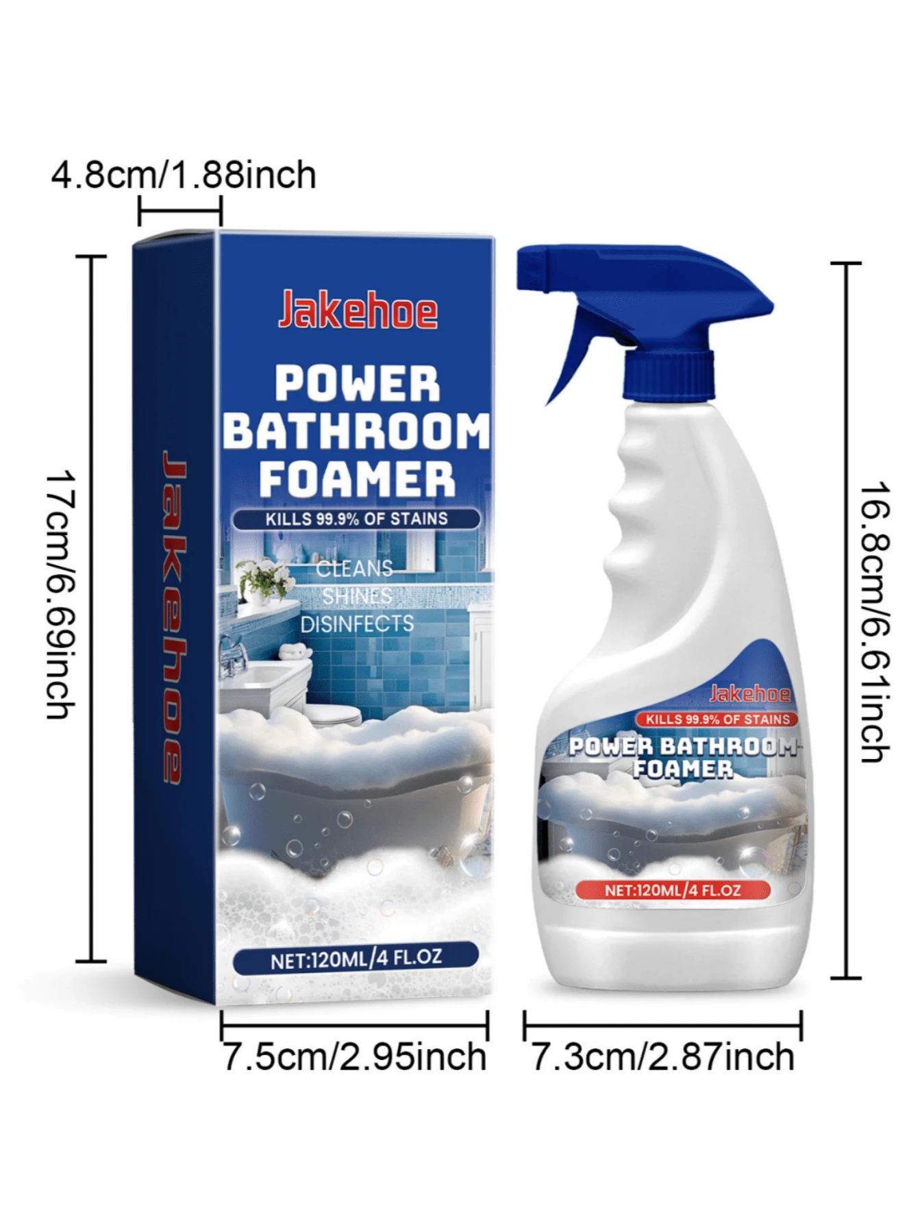 Bathroom Foam Cleaning Spray Bathroom Bathtub Multi-Function To Remove ...