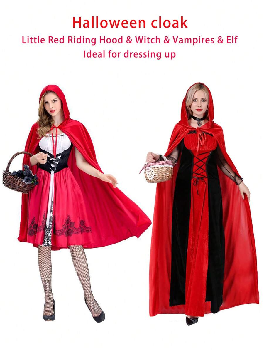 1pc Little Red Riding Hood Cape, Castle Queen Shawl, Vampire Game Party ...