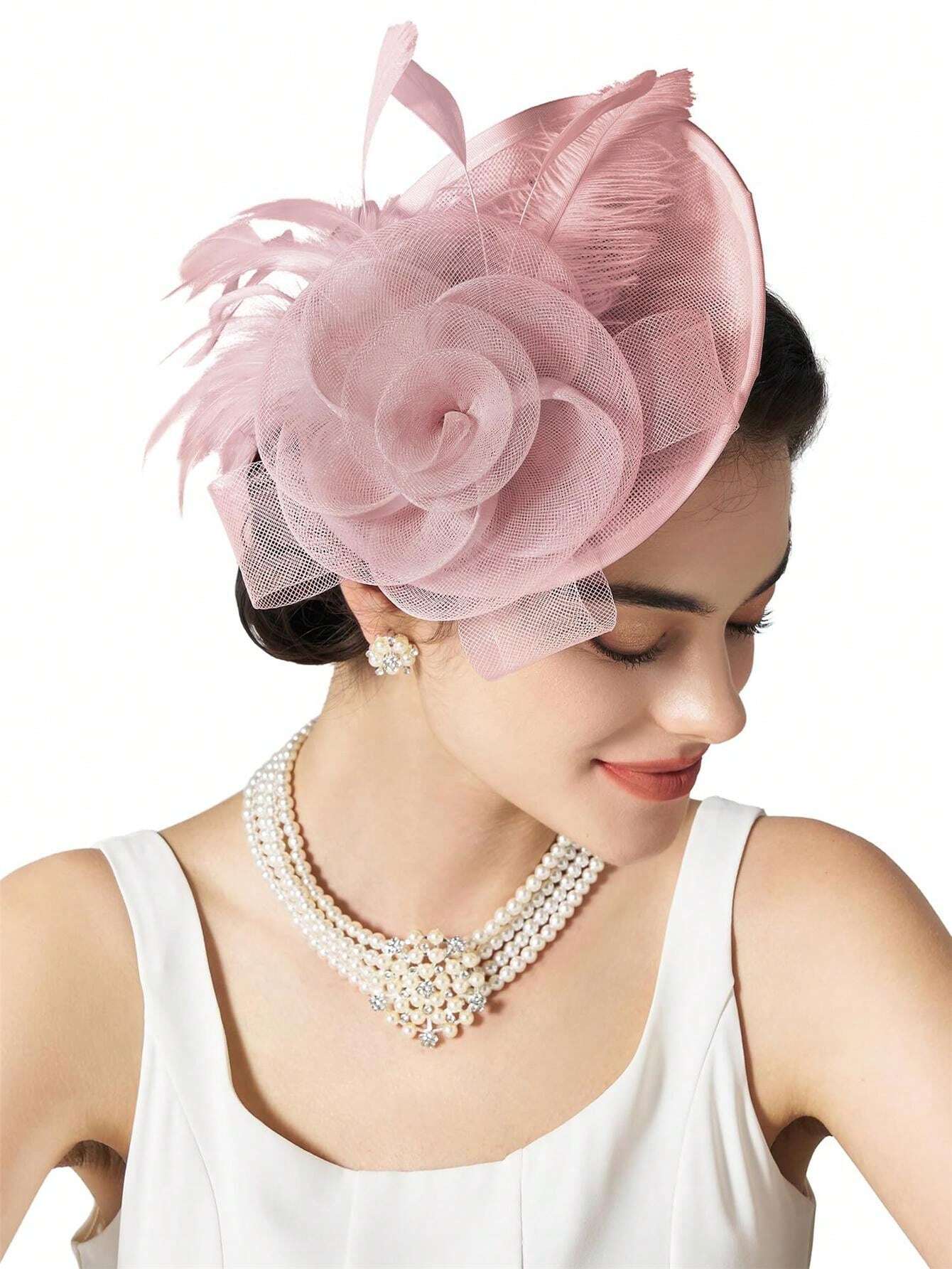 Flower Sinamay Tea Party Fascinators For Women, Kentucky Derby Hats For ...