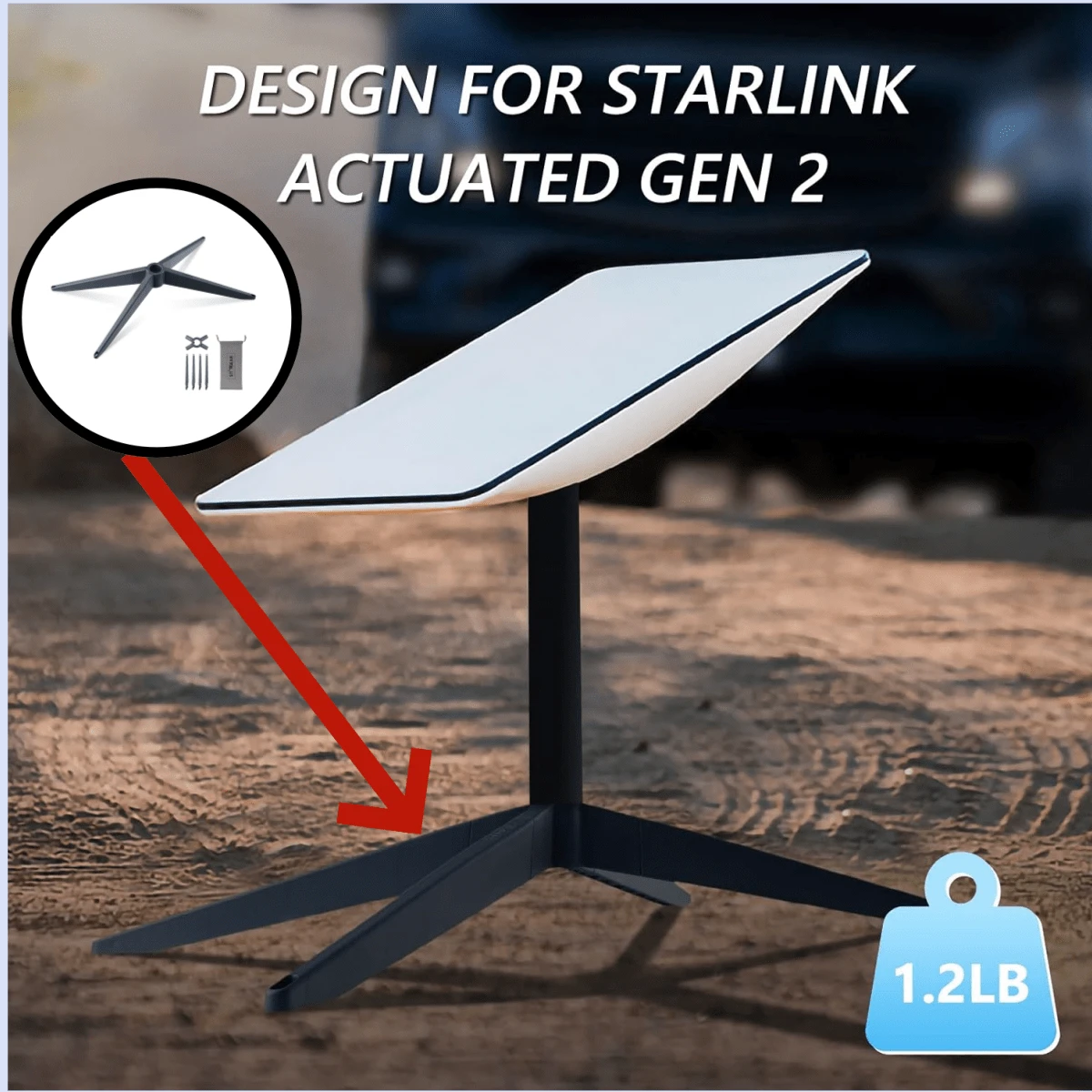 Starlink Stand For Starlink Gen 2 Dish, Portable Lightweight Base ...