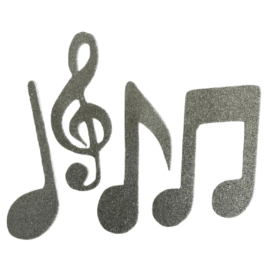 8 Notas Musical em EVA com Glitter - 13cm - Prata | SHEIN Brasil