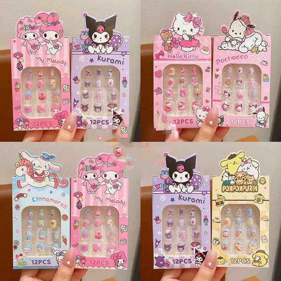 Sanrio Lovely Series Nail Paste Exquisite Nail Paste Nail Paste | SHEIN USA