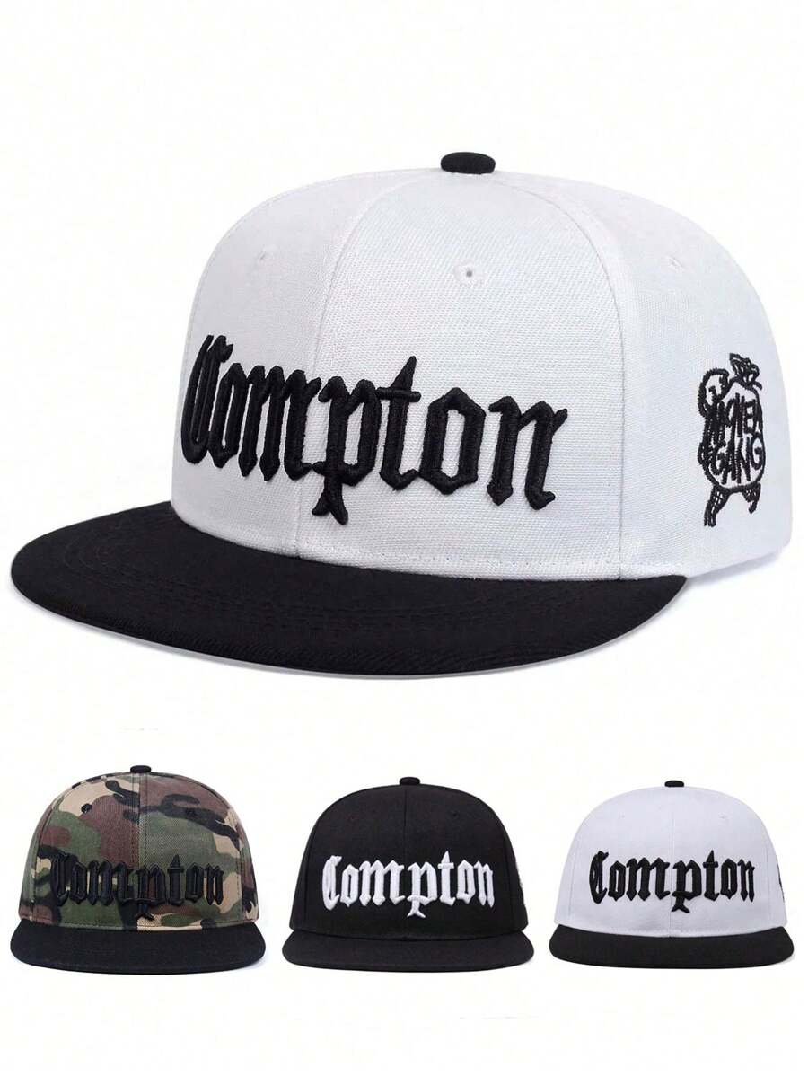 1pc Compton Men's Baseball Cap With Letter Embroidery, Outdoor ...