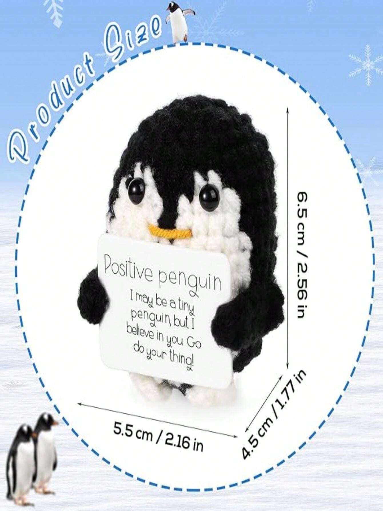 Cute Inspiring Penguin, Emotional Support Penguin Encouragement Card ...
