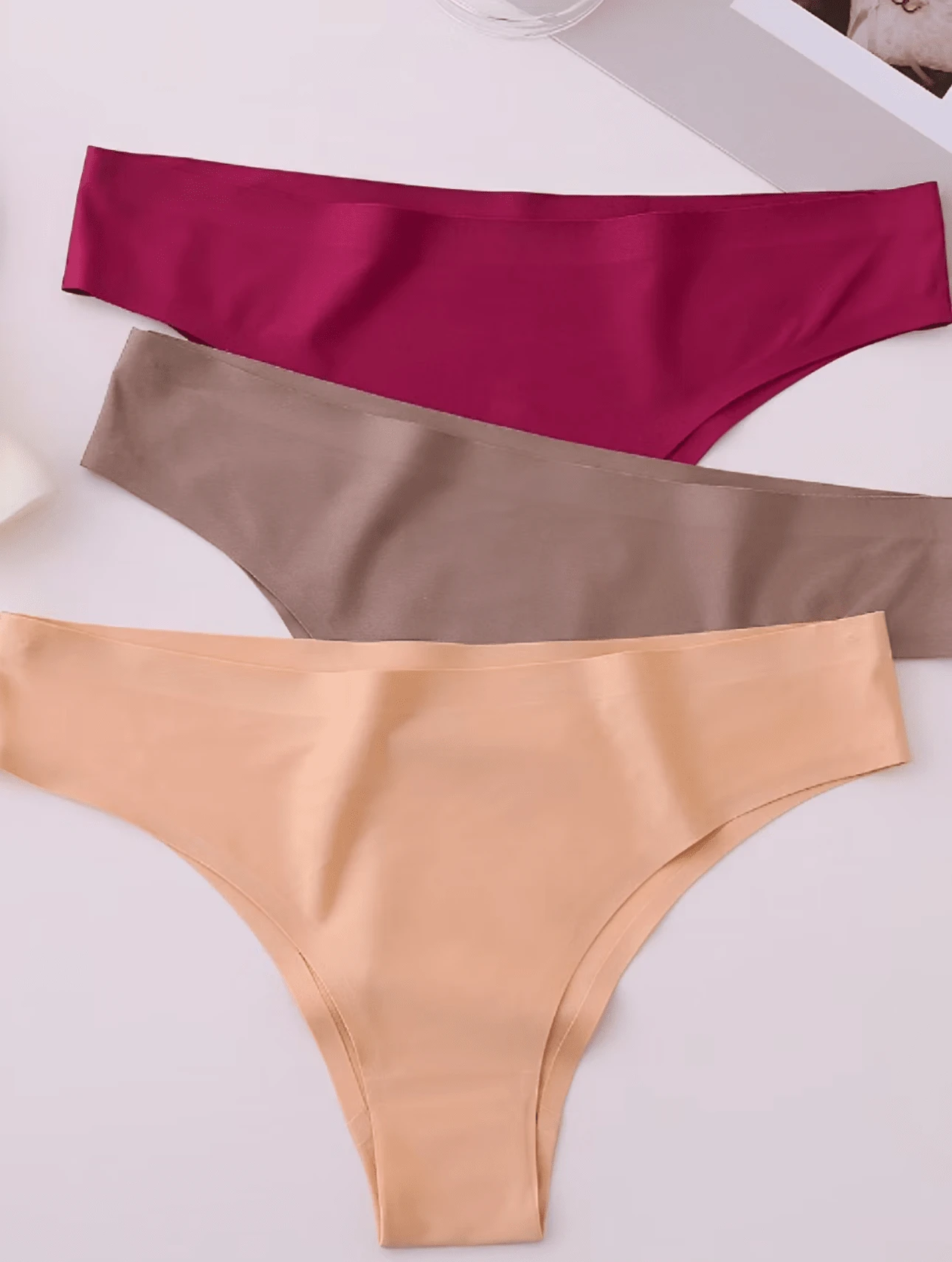 Kit 5 Laser Cut Thongs, Seamless, Non-Marking, 100% Cotton Lining ...