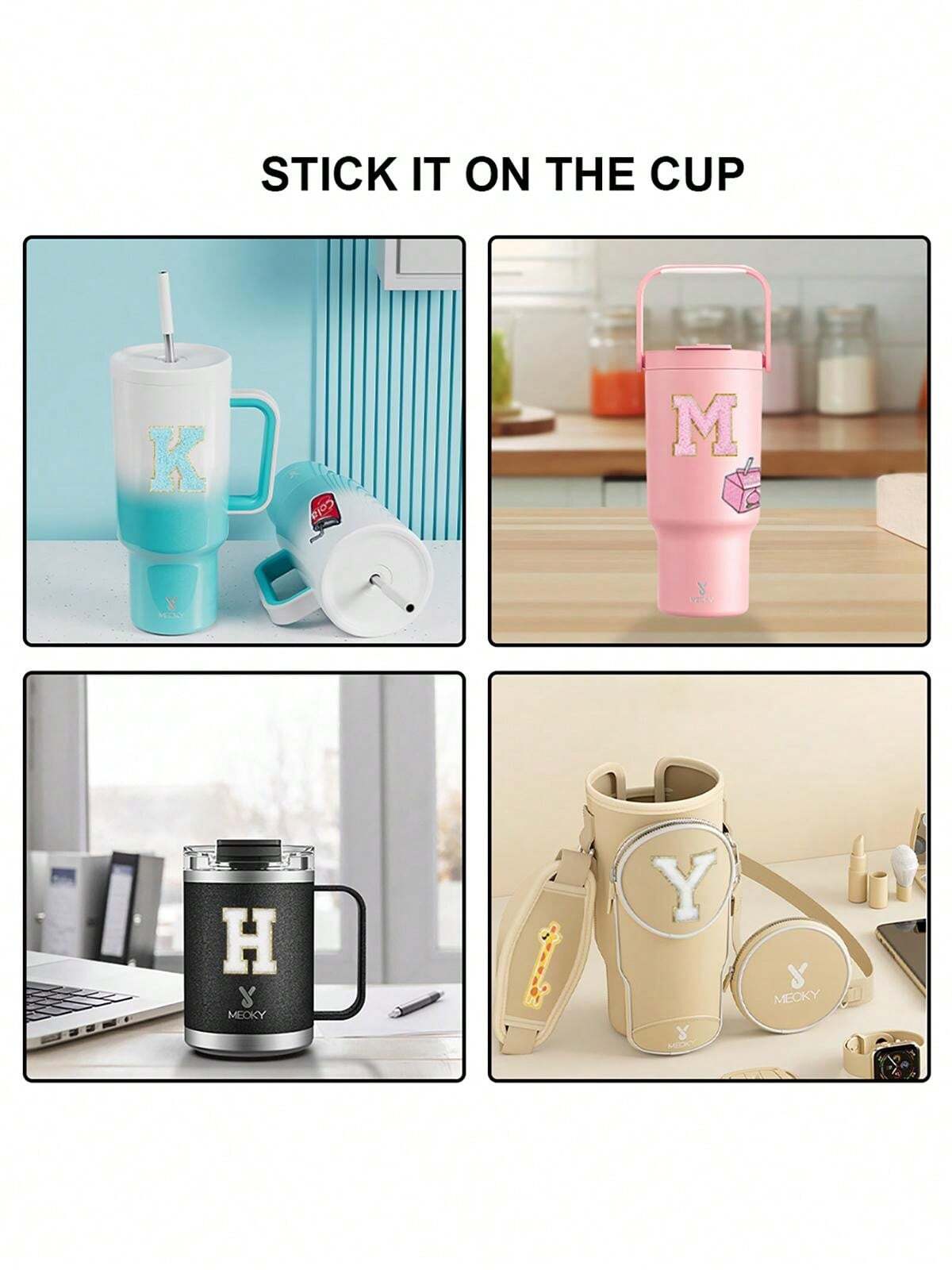 Meoky 6P Cup Stickers Self-Adhesive DIY Labels Greeting Card Letter ...