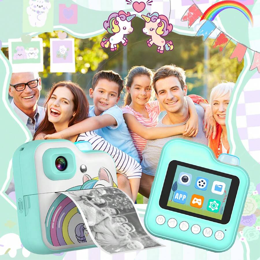 Instant Print Camera For Kids, Christmas Birthday Gift For 6 7 8 9 10 ...