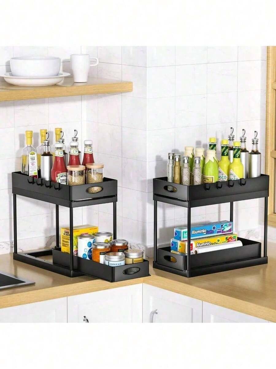 Dual Sliding Cabinet Under Sink Organizer | SHEIN USA