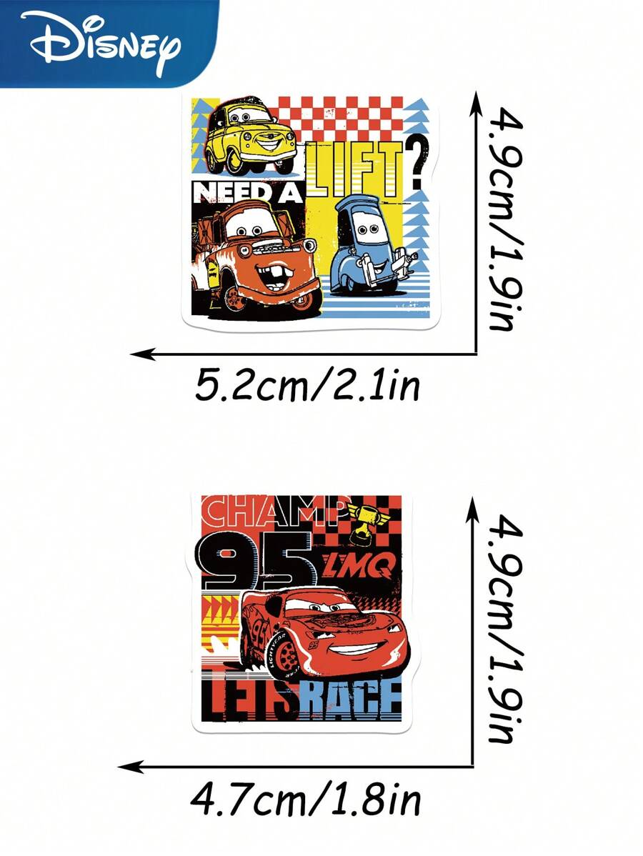 Disney 50pcs Cars RPM Stickers Cartoon Night Car Race Anime Movie ...