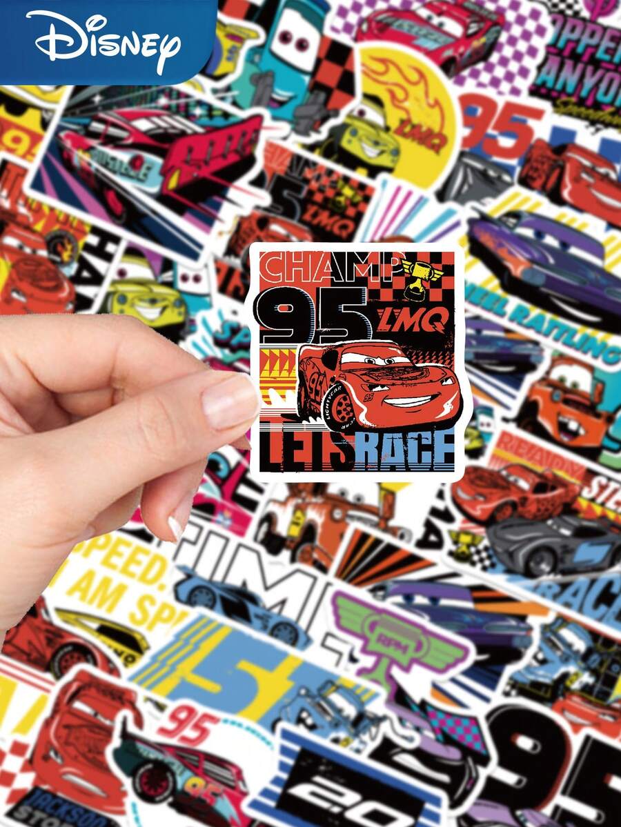Disney 50pcs Cars RPM Stickers Cartoon Night Car Race Anime Movie ...