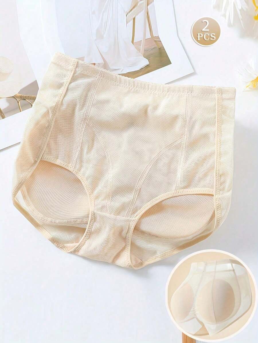 2-Pack Fake Bum Enhancing Underwear: Natural-Looking Mid-Rise Peachy ...