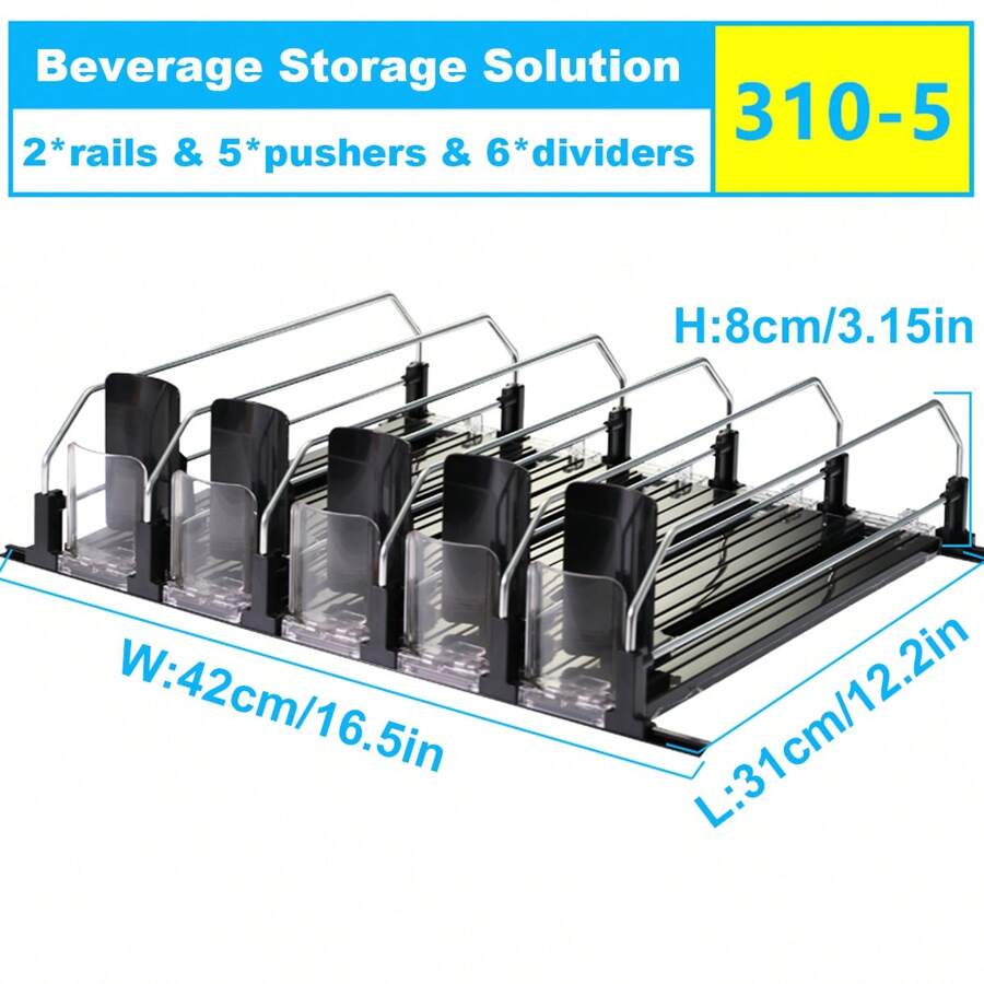3/4/5 Set Beverage Storage Solution - Easy Glide Pusher & Propeller ...