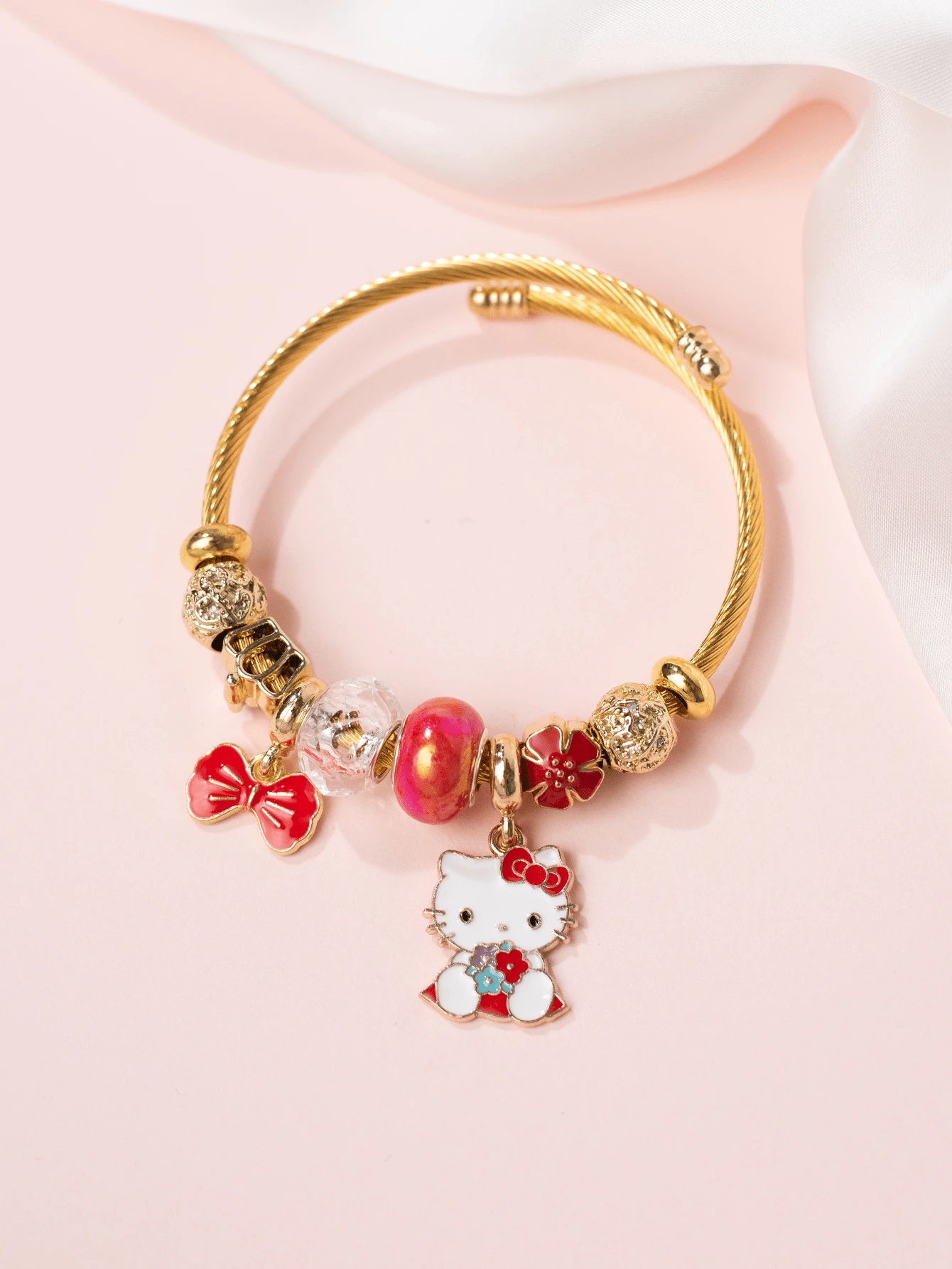 Sanrio Hello Kitty Series Of Gold Bracelet,Cute Hello Kitty Pendant ...