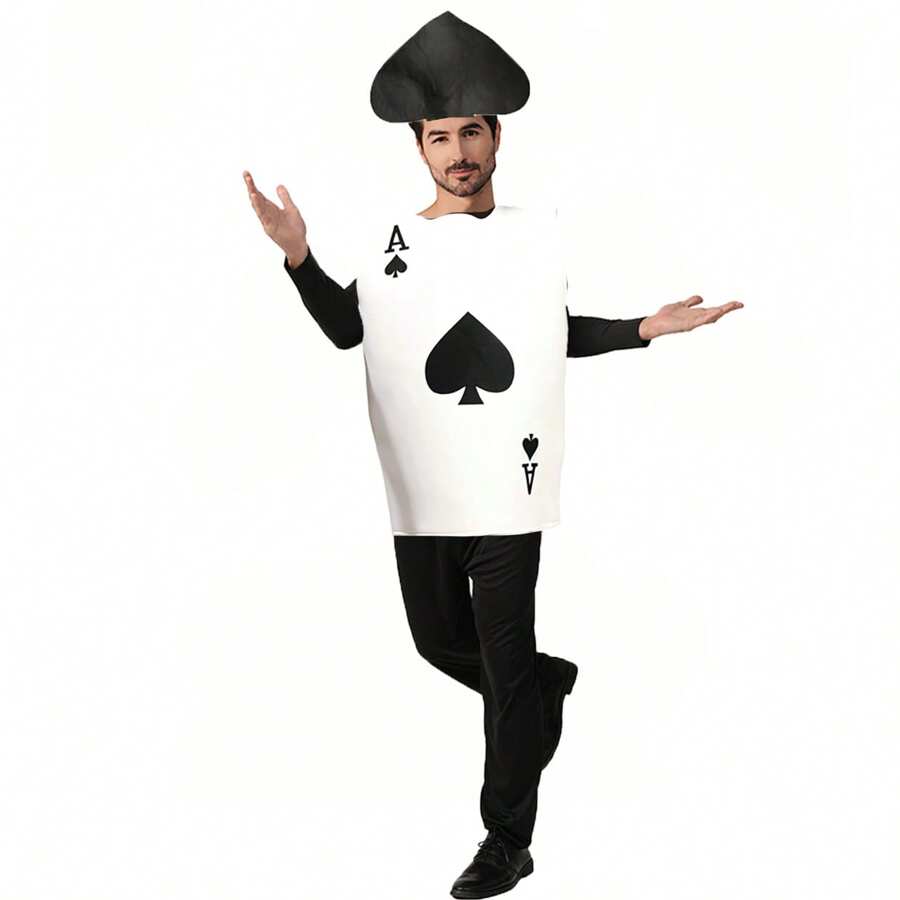 Costume For Adult Playing Card Costume Adult Black Poker Cards Costume ...