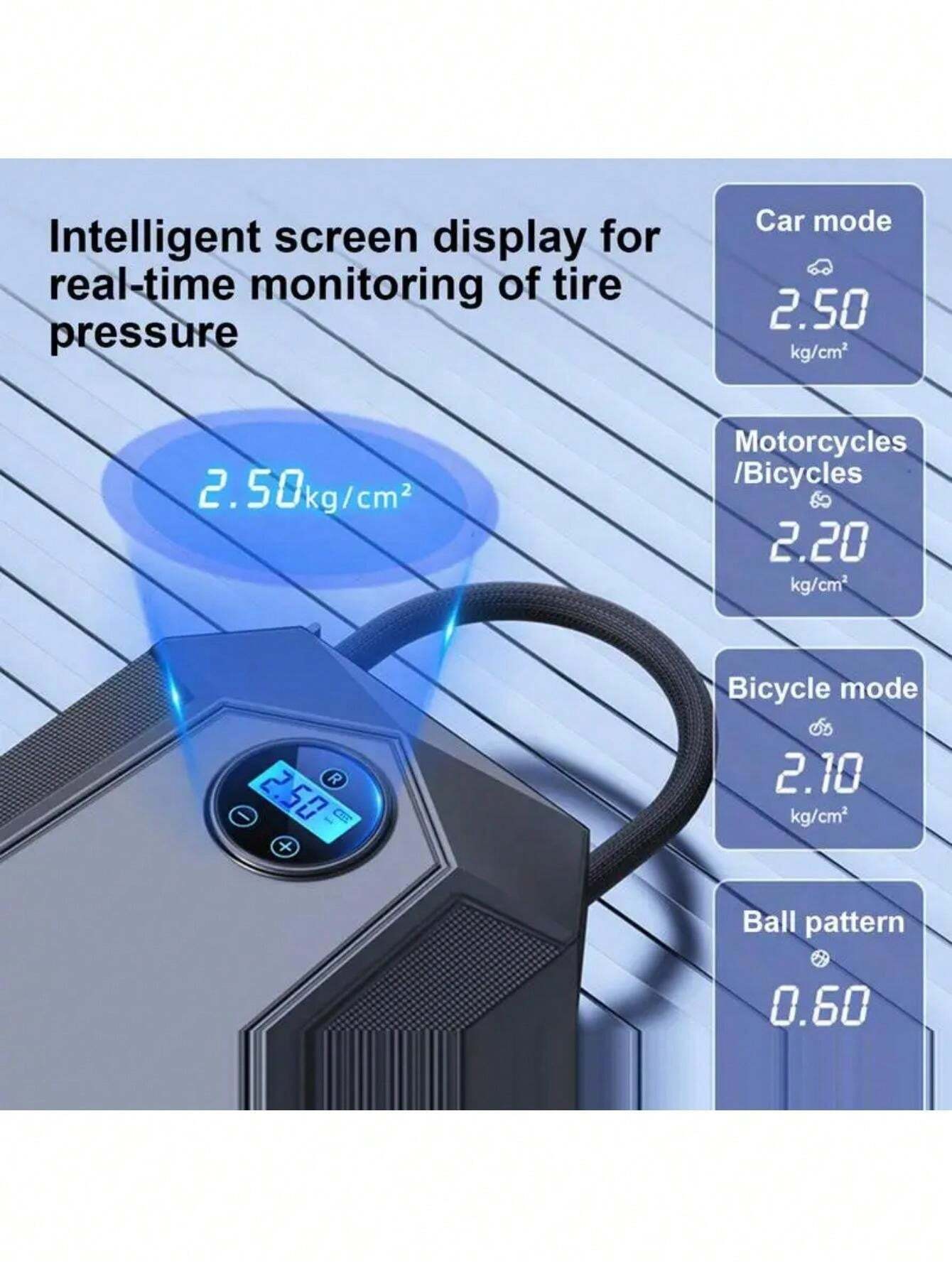 SUITU Tire Inflator With Digital Pressure Gauge - Car Accessories ...