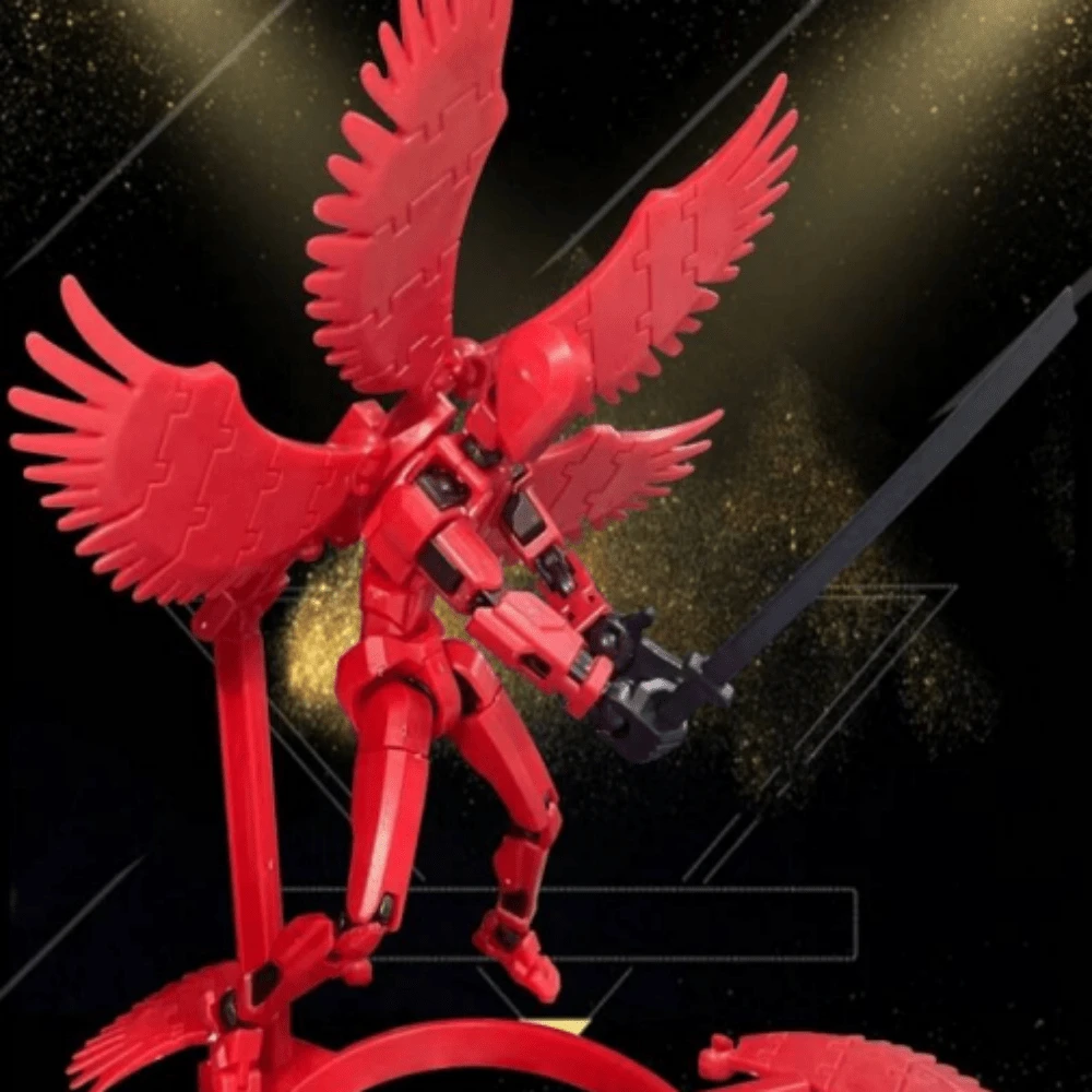 6-Wings Angel Articulated 3D Printed Lucky Doll Doll, 13 Joints 3rd Gen ...