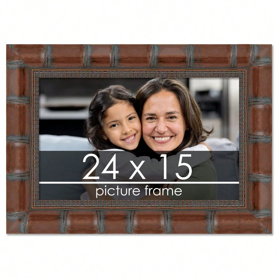 Custompictureframes.Com 24x15 Wide Bamboo Picture Frame UV Acrylic 4 ...