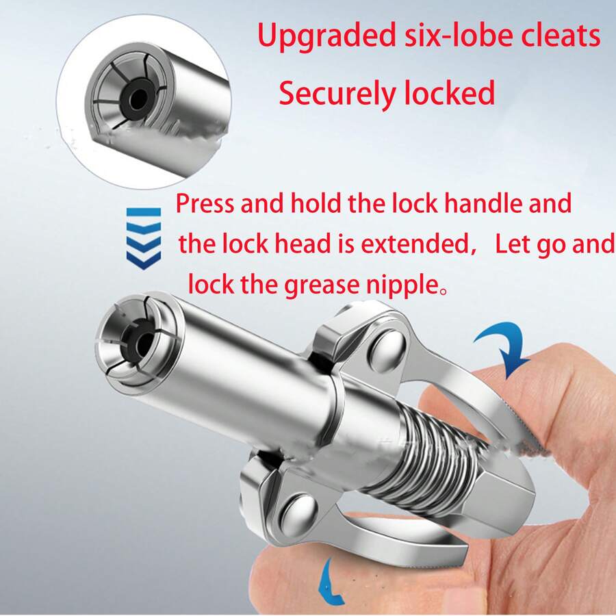 1pc High Pressure Grease Gun Nozzle With Locking Pliers, Self-Locking ...