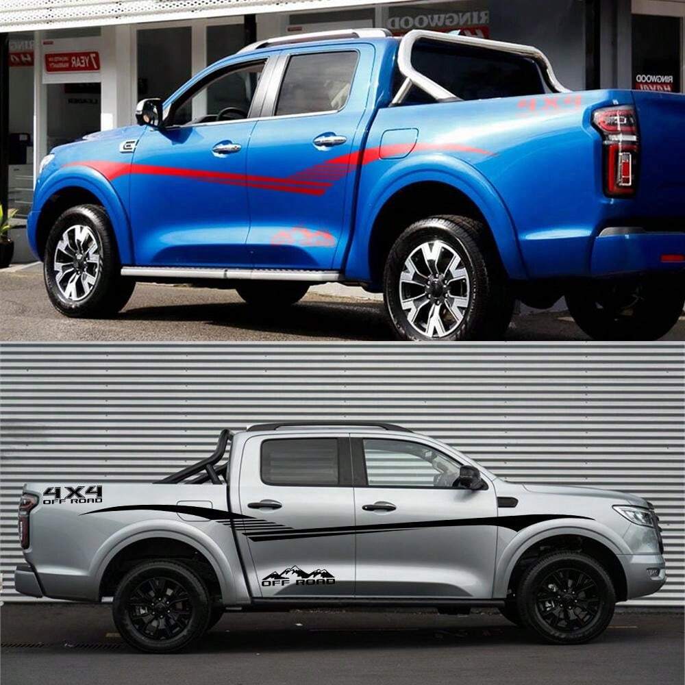 2Pcs Pickup Door Side Sticker For GWM Poer Cannon Toyota Hilux F-150 ...